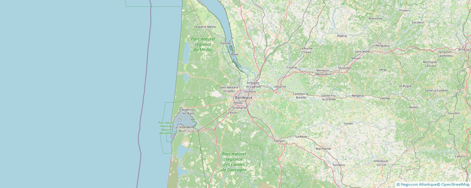 Carte touristique de la Gironde - Guide Bordeaux Gironde